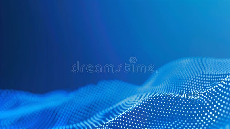 Abstract Blue Digital Wave Background. Futuristic Technology Design ...