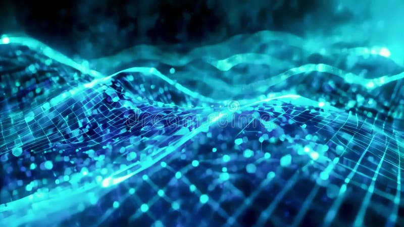 Abstract Blue Digital Wave Grid Background Stock Video - Video of pattern, motion: 358663639