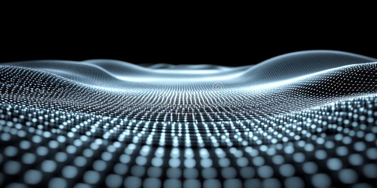 Abstract Blue Digital Wave Network Background Design Art Data Grid Mesh ...