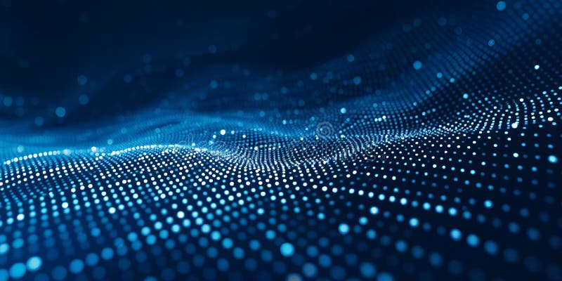 Abstract Blue Digital Wave Pattern Stock Illustration - Illustration of ...