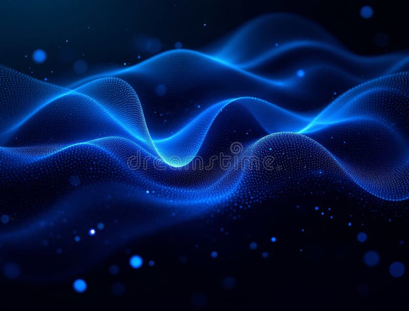 Abstract Blue Digital Waveform Background Design Stock Illustration ...