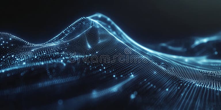 Abstract Blue Digital Waveform Particle Flow Futuristic Technology ... Abstract Blue Digital Waveform Particle Flow Futuristic Technology ...