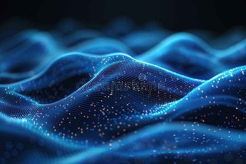 Abstract Blue Digital Waves Stock Photo - Image of design, flow: 330984830