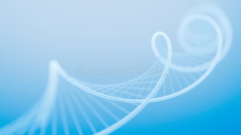 Abstract Blue DNA Structure Composed of Particles: Concept for Human ...