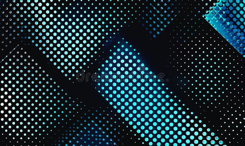 Abstract Blue Dot Pattern on a Black Background Modern Geometric Design ...