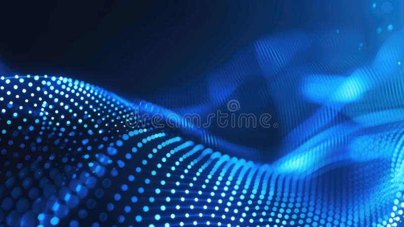 Abstract Blue Dot Wave Pattern Stock Illustration - Illustration of ...