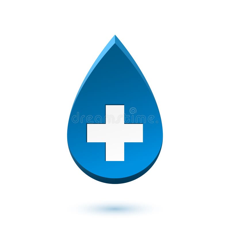 Abstract Blue Drop, Medical Symbol Stock Vector - Illustration of ...