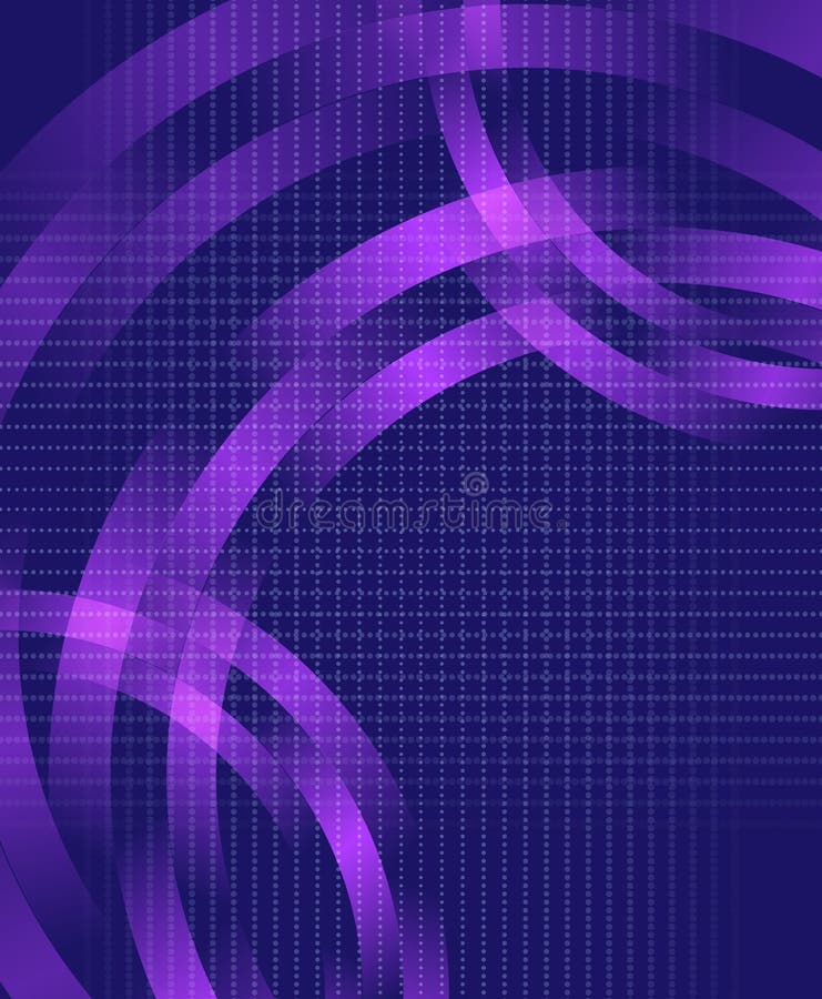 Abstract Blue Dynamic Dots Lines Vector Background with Purple Circles ...