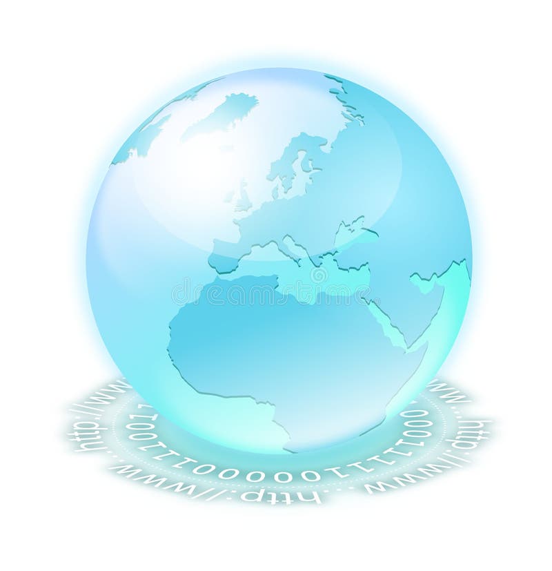 Abstract blue earth stock illustration. Illustration of continents ...