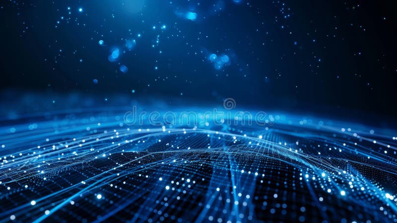 Abstract Blue Earth Technological Interpretation of Big Data with ...