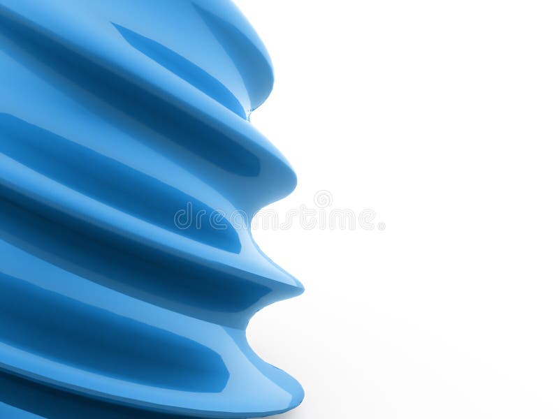 Abstract Blue Element Rendered on White Stock Illustration ...