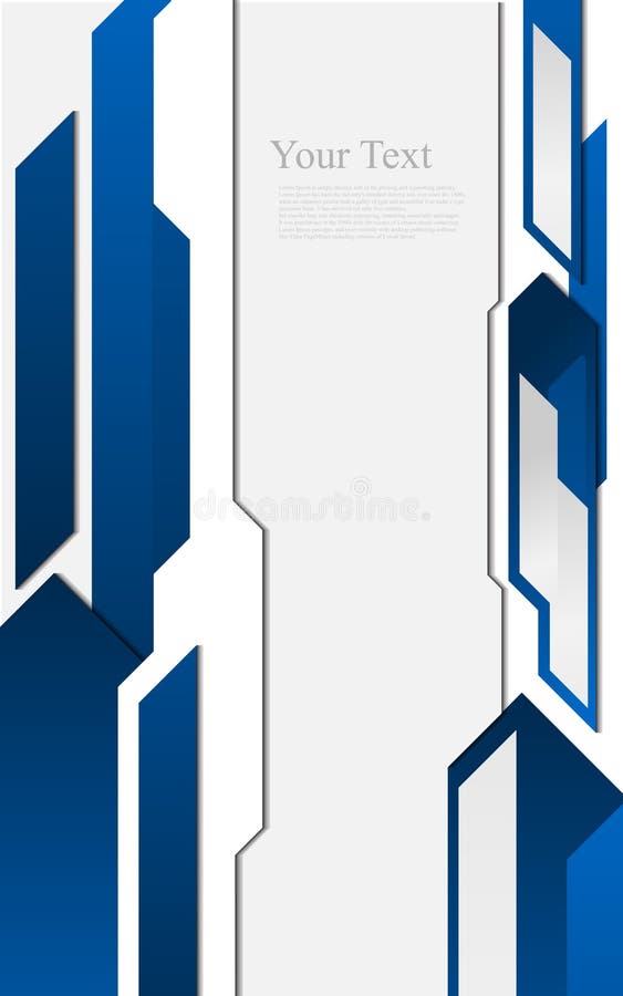 Abstract Blue Element Vertical Frame Cover with Simple Text Stock ...