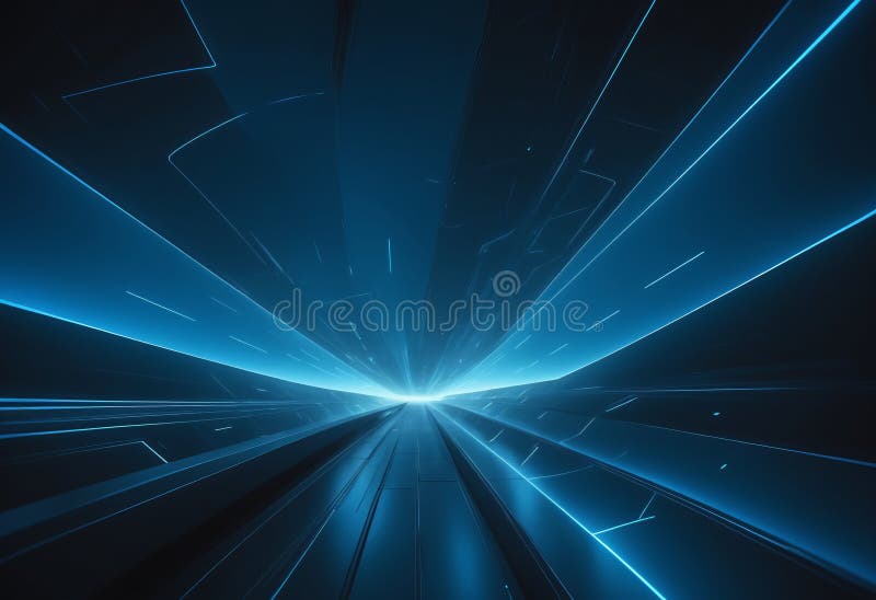 Abstract Blue Empty Space Technology Background Stock Illustration ...