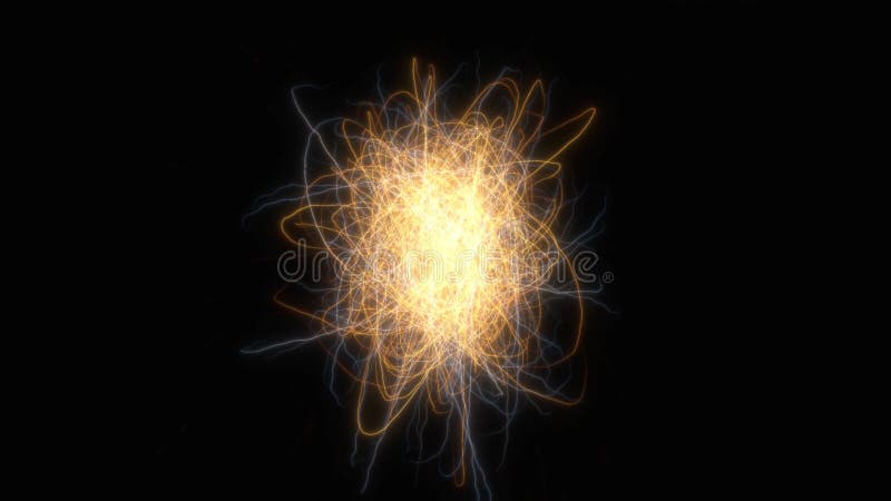 Abstract Blue Energy Ball on Black Background. Energy Appearance ...