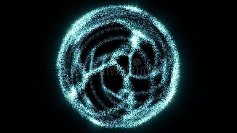 Abstract Blue Energy Effect on a Black Background. Stock Footage ...