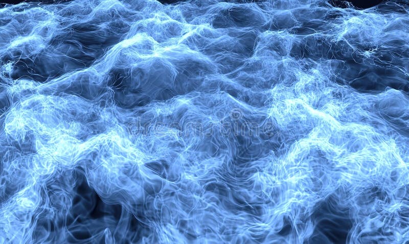 Abstract Blue Energy Field Flowing, Dark Background, Ideal for Digital ...