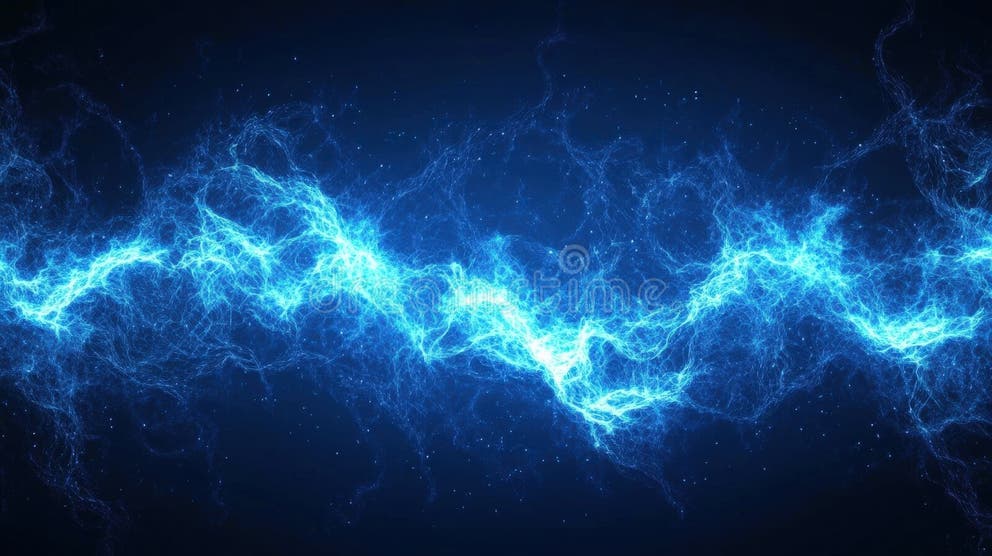 Abstract Blue Energy Flow stock illustration. Illustration of visual ...