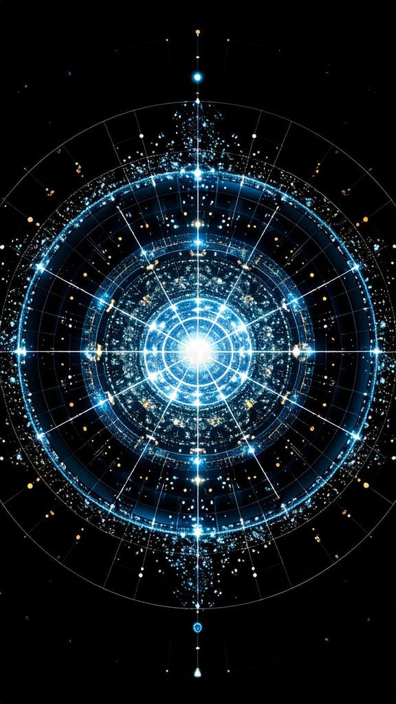 Abstract Blue Energy Light in Dark Space Stock Illustration ...