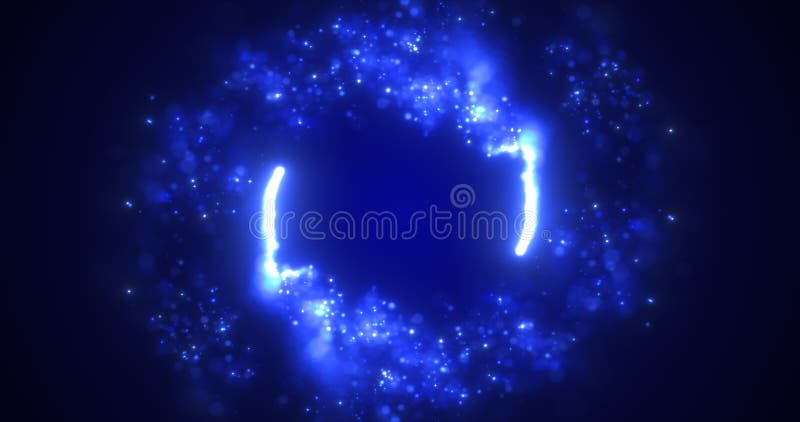 Abstract Blue Energy Lines and Cyclic Circles with Magic Bokeh from ...