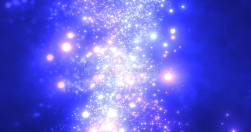 Abstract Blue Energy Magic Round Particles Round with Bokeh Effect ...