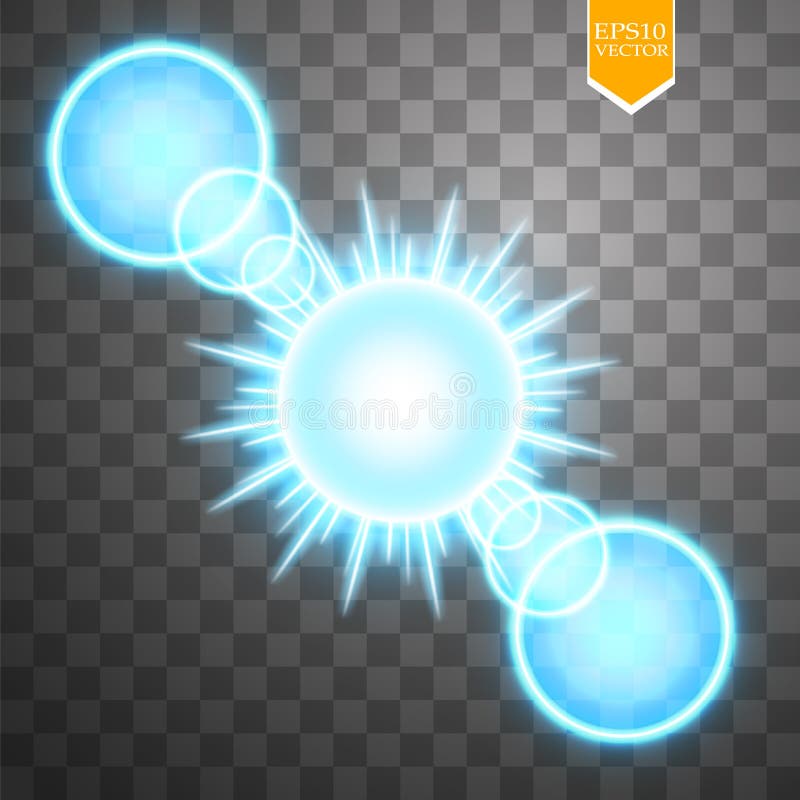 Abstract Blue Energy Ring on Transparent Background. Sun Stock Vector ...