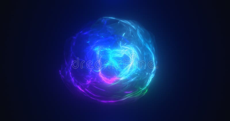 Abstract Blue Energy Sphere Transparent Round Bright Glowing, Magical ...