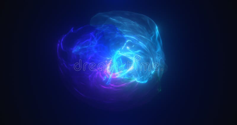 Abstract Blue Energy Sphere Transparent Round Bright Glowing, Magical ...