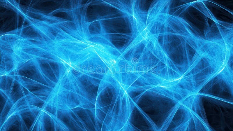 Abstract Blue Energy Strands a Captivating Digital Artwork Stock Image ...