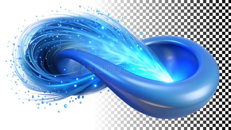 Abstract Blue Energy Stream Power Flow and Dynamic Digital Effect ...