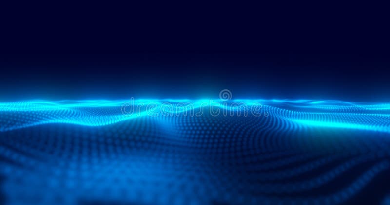 Abstract Blue Energy Surface with Magic Waves from Particles and Dots ...