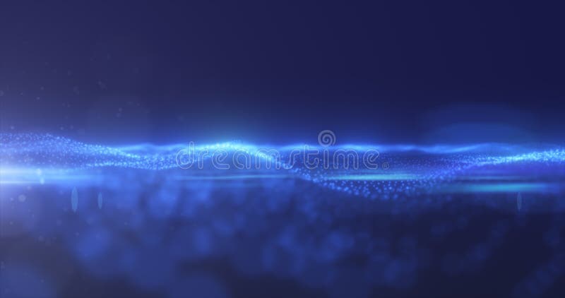 Abstract Blue Energy Surface with Magic Waves from Particles and Dots ...