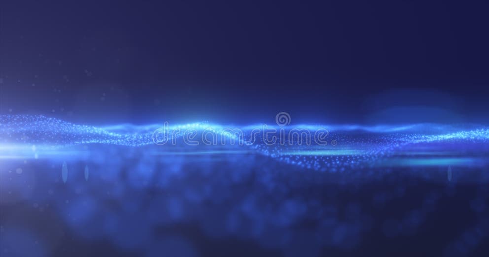 Abstract Blue Energy Surface with Magic Waves from Particles and Dots ...