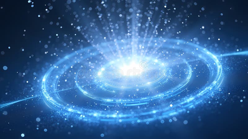 Abstract Blue Energy Swirl, Glowing Light Stock Photo - Image of ...