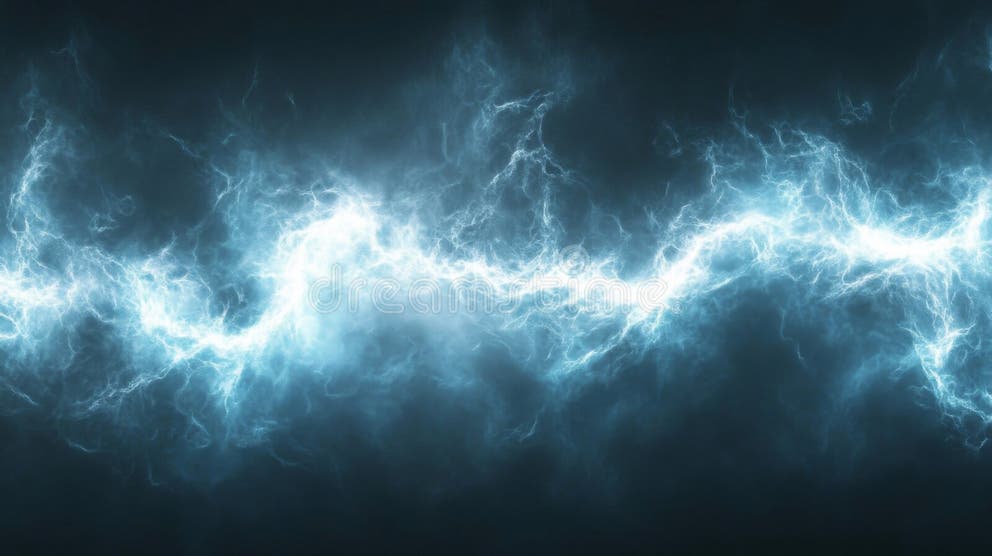 Abstract Blue Energy Wave Background Stock Illustration - Illustration ...