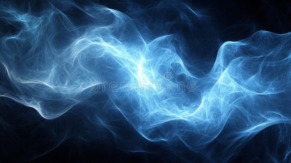 Abstract Blue Energy Wave Background Stock Illustration - Illustration ...