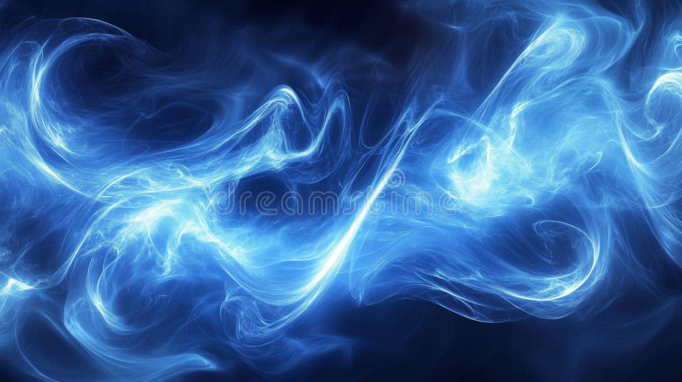 Abstract Blue Energy Wave Background Stock Illustration - Illustration ...