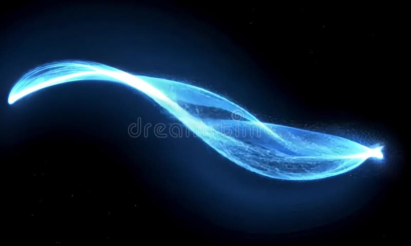 Abstract Blue Energy Wave Effect Stock Video - Video of light, visual ...