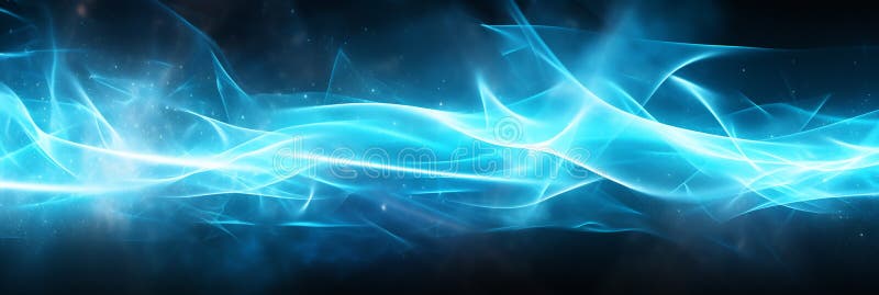Abstract Blue Energy Waves: a Digital Art Masterpiece Stock ...