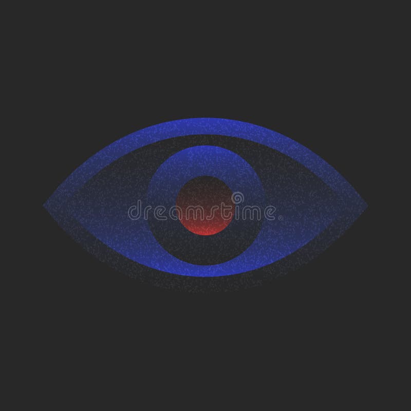Abstract Blue Eye Design with Transparent Glowing Circular Elements and ...