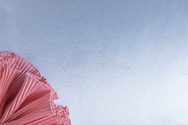 Abstract Blue Fabric Background with Red Element, Top View, Flat Lay ...