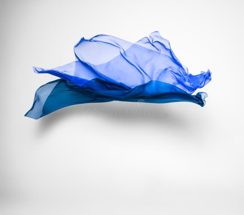 Abstract Blue Fabric in Motion Stock Illustration - Illustration of ...