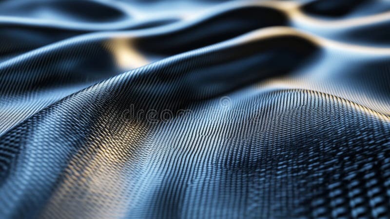 Abstract Blue Fabric Texture Waves Design Stock Illustration ...