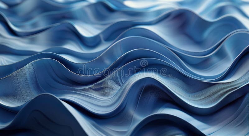 Abstract Blue Fabric Waves Background Stock Image - Image of pattern ...