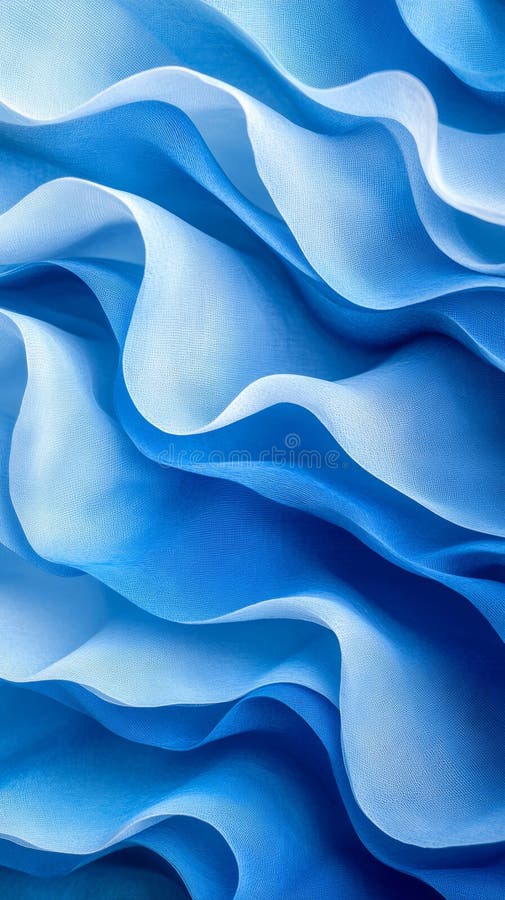 Abstract Blue Fabric Waves Flowing Gracefully Stock Photo - Image of ...
