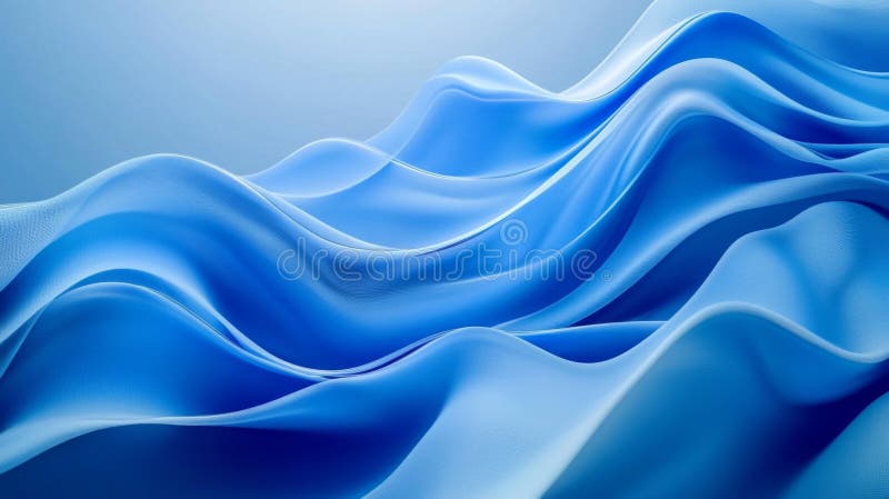 Abstract Blue Fabric Waves: Smooth Texture Background Stock ...