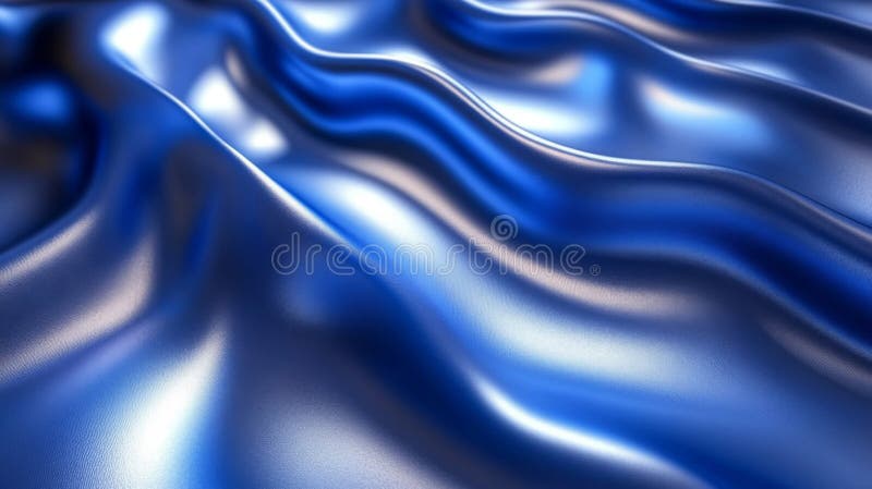 Abstract Blue Fabric Waves Soft Drape Texture Stock Illustration ...