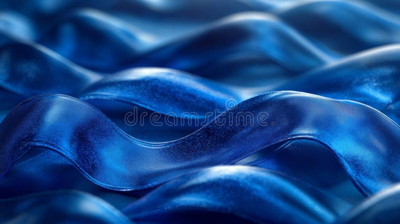 Abstract Blue Fabric Waves Texture Stock Illustration - Illustration of ...