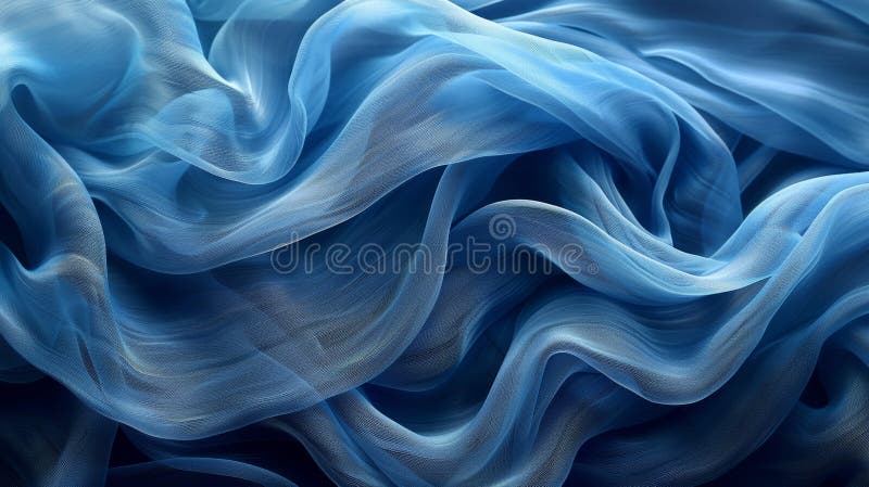 Abstract Blue Fabric Waves Texture Stock Illustration - Illustration of ...
