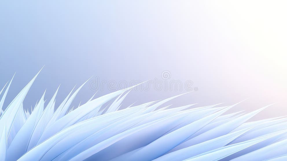 Abstract Blue Feather-like Shapes Against a Light Gradient Background ...