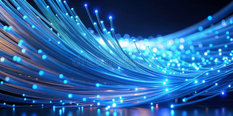 Abstract Blue Fiber Optics Background a Stunning 3D Minimalist ...